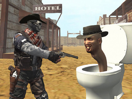 Cowboy vs Skibidi Toilets - Y8 Games