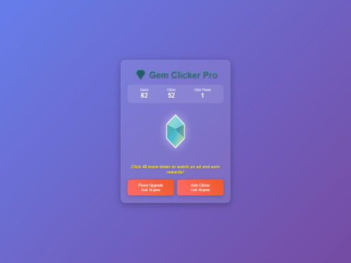 gem clicker pro - Y8 Games