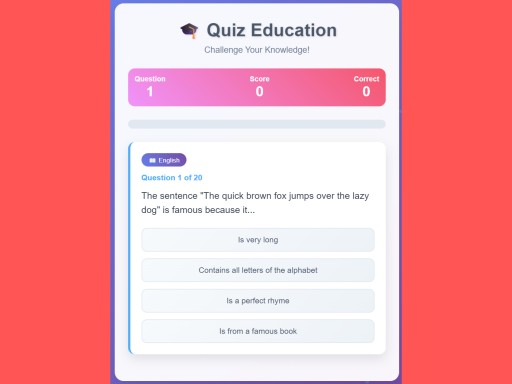 Quiz Education - Y8 Games