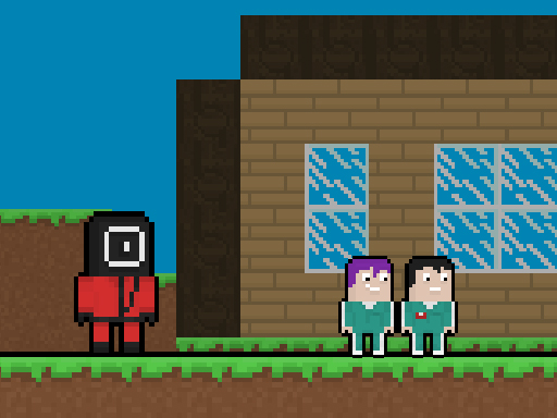 Squid Escape But Blockworld - Y8 Games