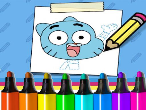 The Amazing World of Gumball: How to Draw Gumball - Y8 Games